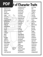 A List of Character Traits | PDF