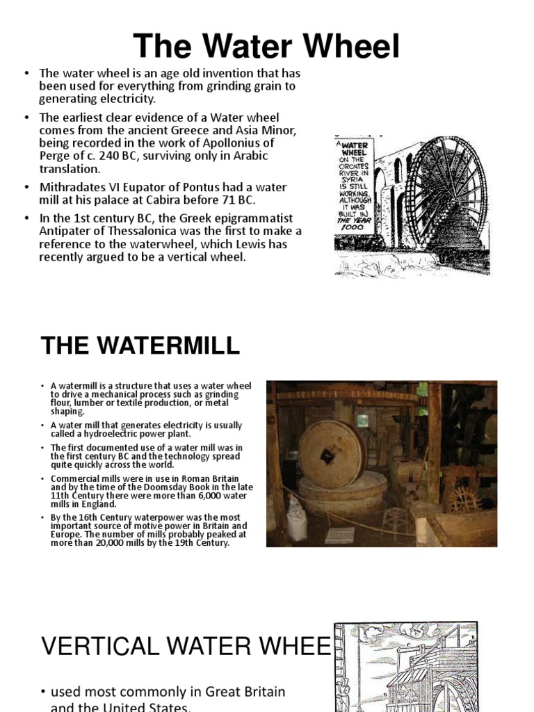 The Water Wheel | PDF | Hydropower | Industries