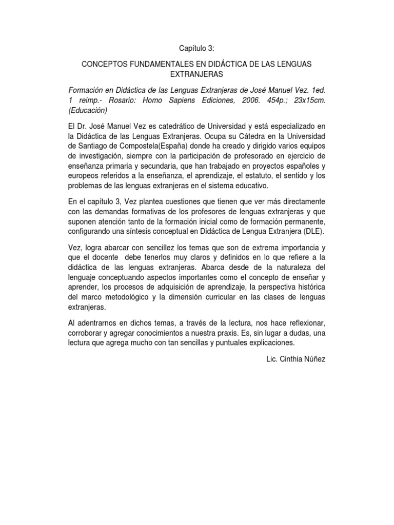 Didáctica de Lenguas Extranjeras: Claves | PDF