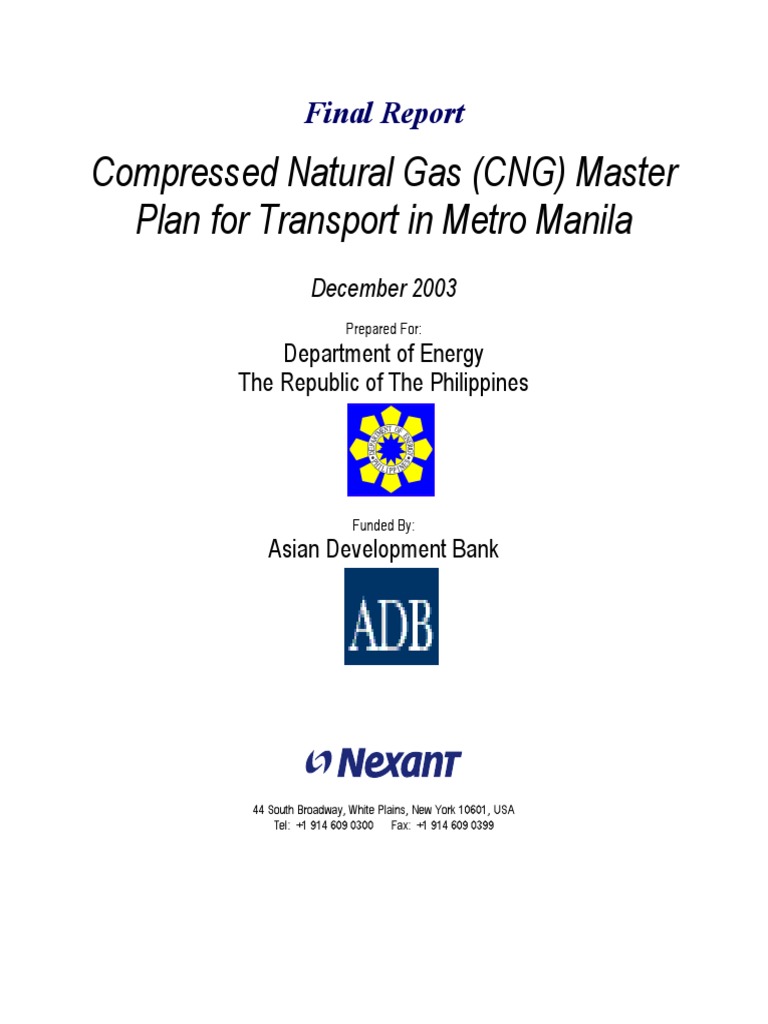 CNG Master Plan For Transport in Metro Manila | PDF | Natural Gas ...