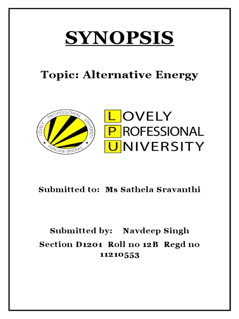 Future of Alternative Energy Sources | PDF | Energy Development ...