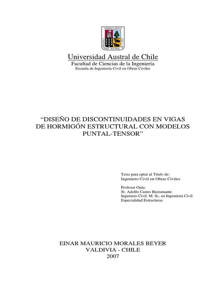 Modelo Puntal Tensor | PDF | Elasticidad (Física) | Concreto reforzado