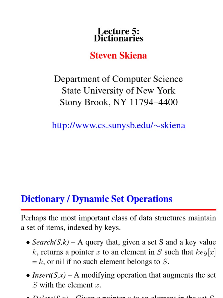 Lecture 5 | PDF | Algorithms | Algorithms And Data Structures