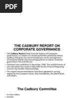 Cadbury Committee Report on Governance | PDF | Board Of Directors ...