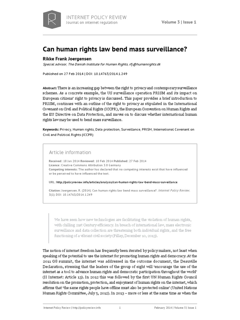 Internet Policy Review - Can Human Rights Law Bend Mass Surveillance ...