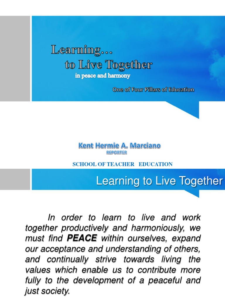 Learning To Live Together | PDF