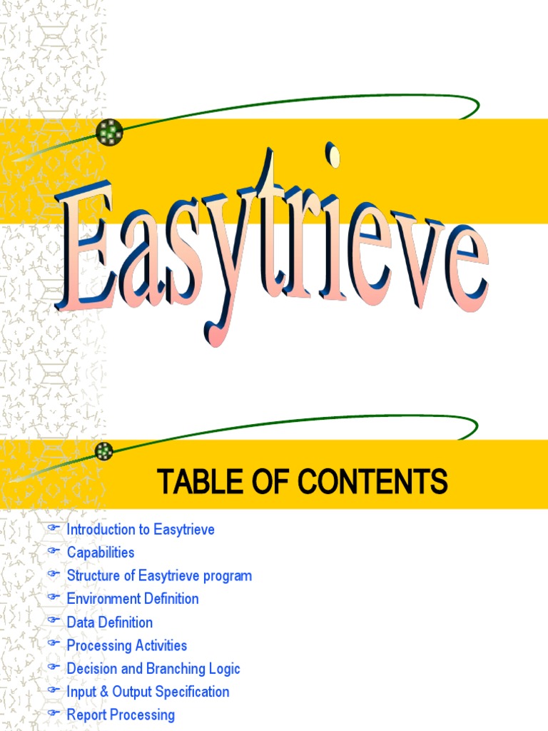 Introduction to Easytrieve Programming | PDF | Parameter (Computer ...