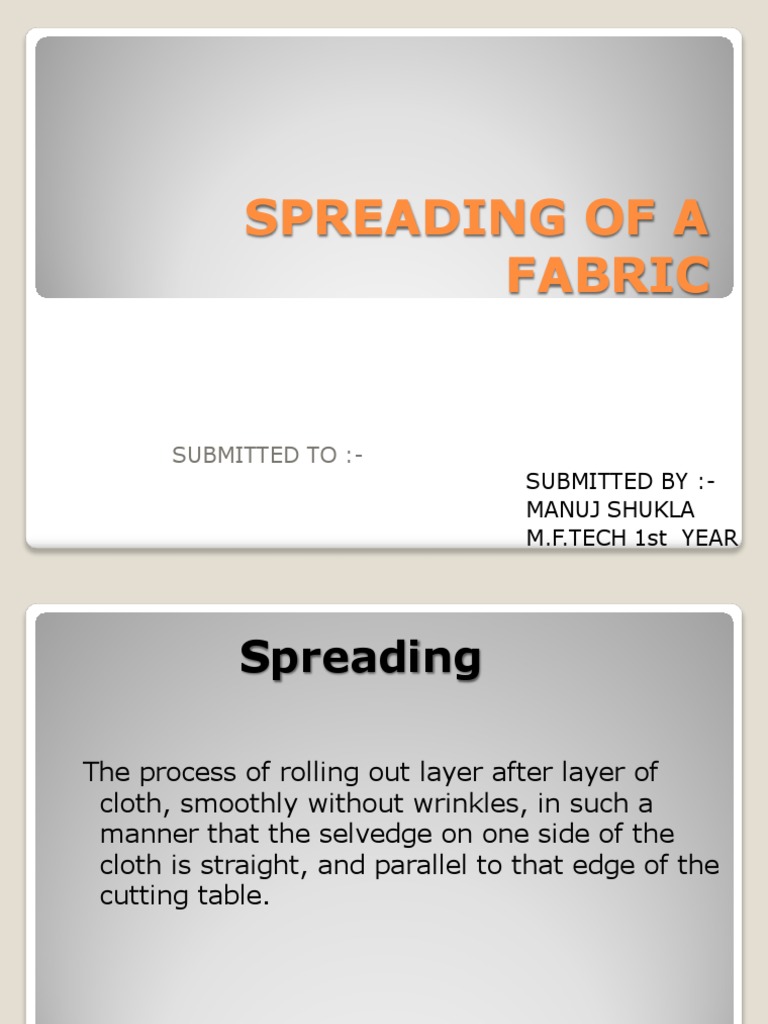 Spreading | PDF | Textiles | Knitting
