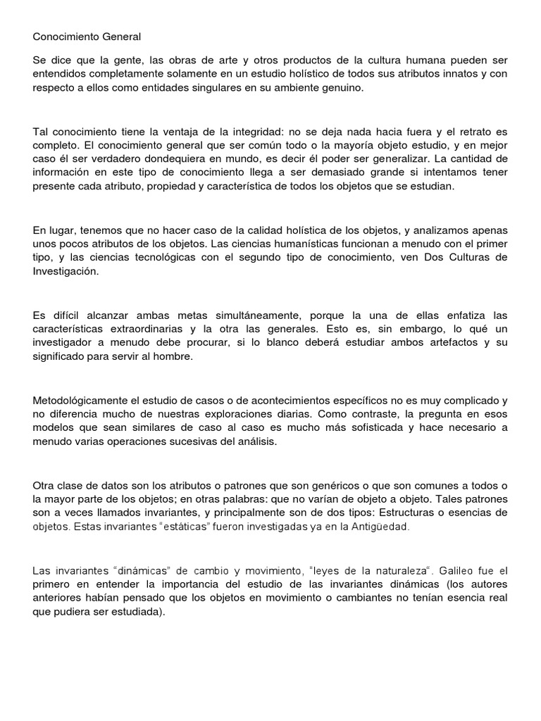 Conocimiento General | PDF | Ciencias sociales | Filosofía