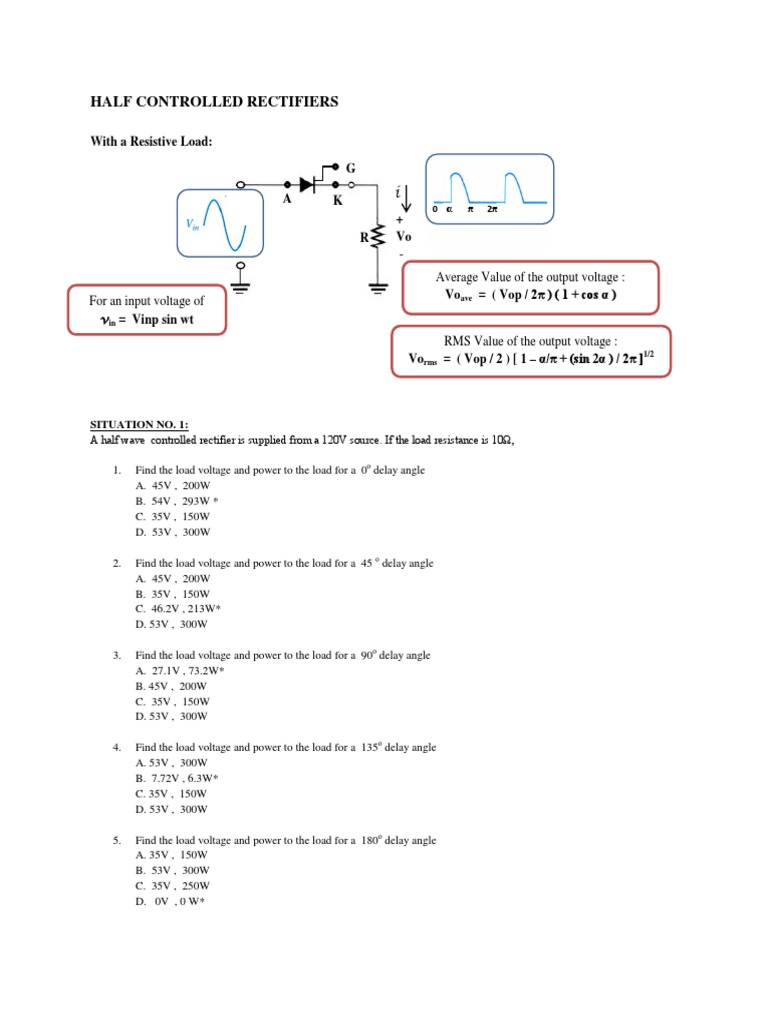 Industrial Electronics 2 Controlled Rectifiers | PDF | Rectifier | Root Mean Square