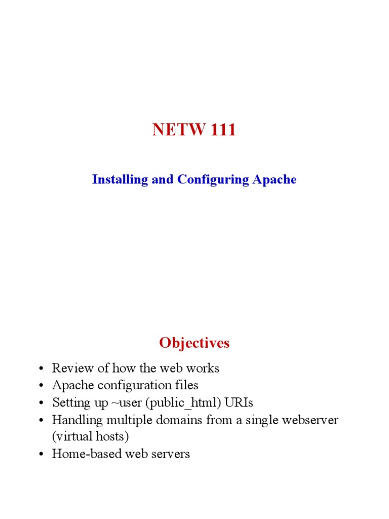 06 Apache | PDF | Web Server | Internet & Web