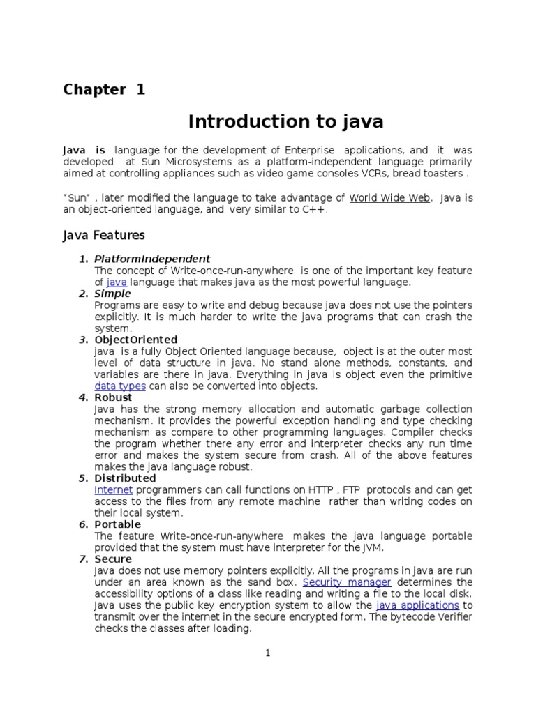 Java Notes | PDF | Java (Programming Language) | Method (Computer ...