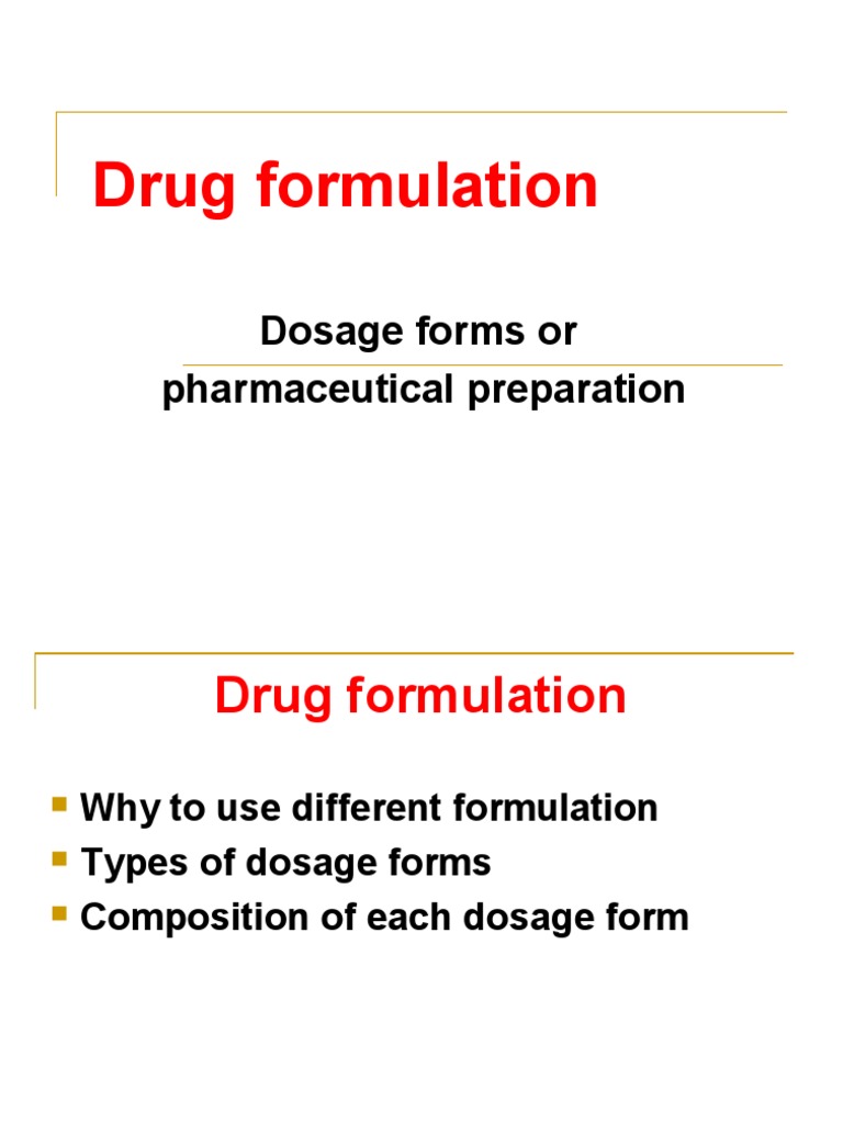 Overview of Pharmaceutical Dosage Forms | PDF | Tablet (Pharmacy ...