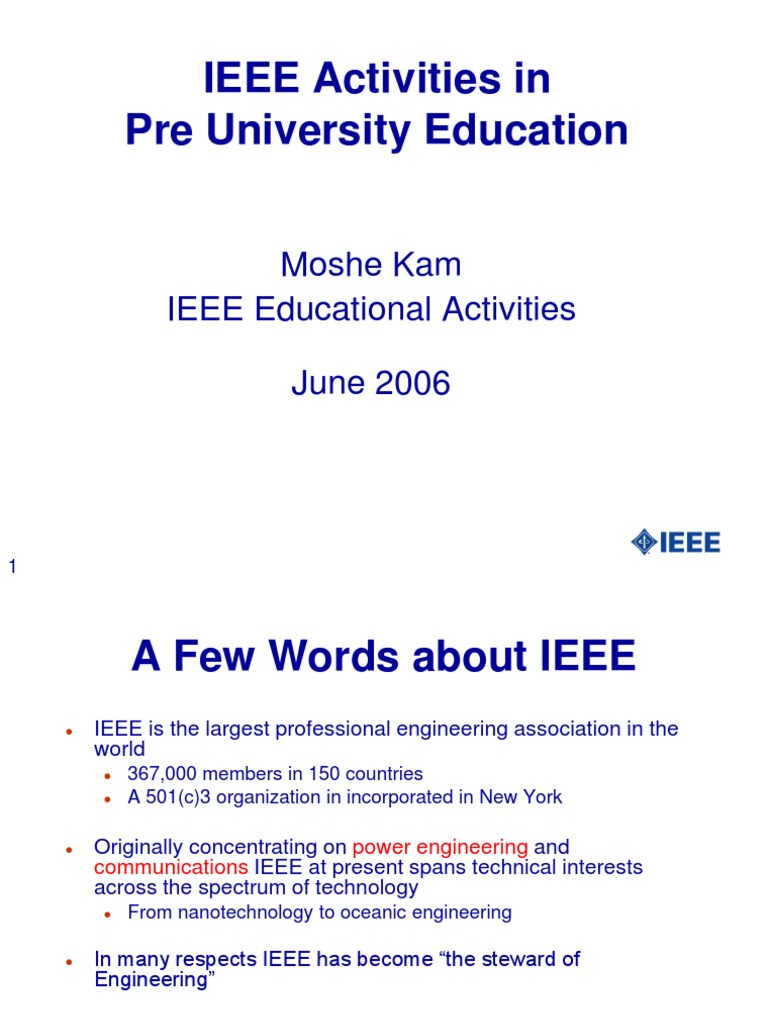 IEEE Activities to Inspire More Students in STEM | PDF | Institute Of ...