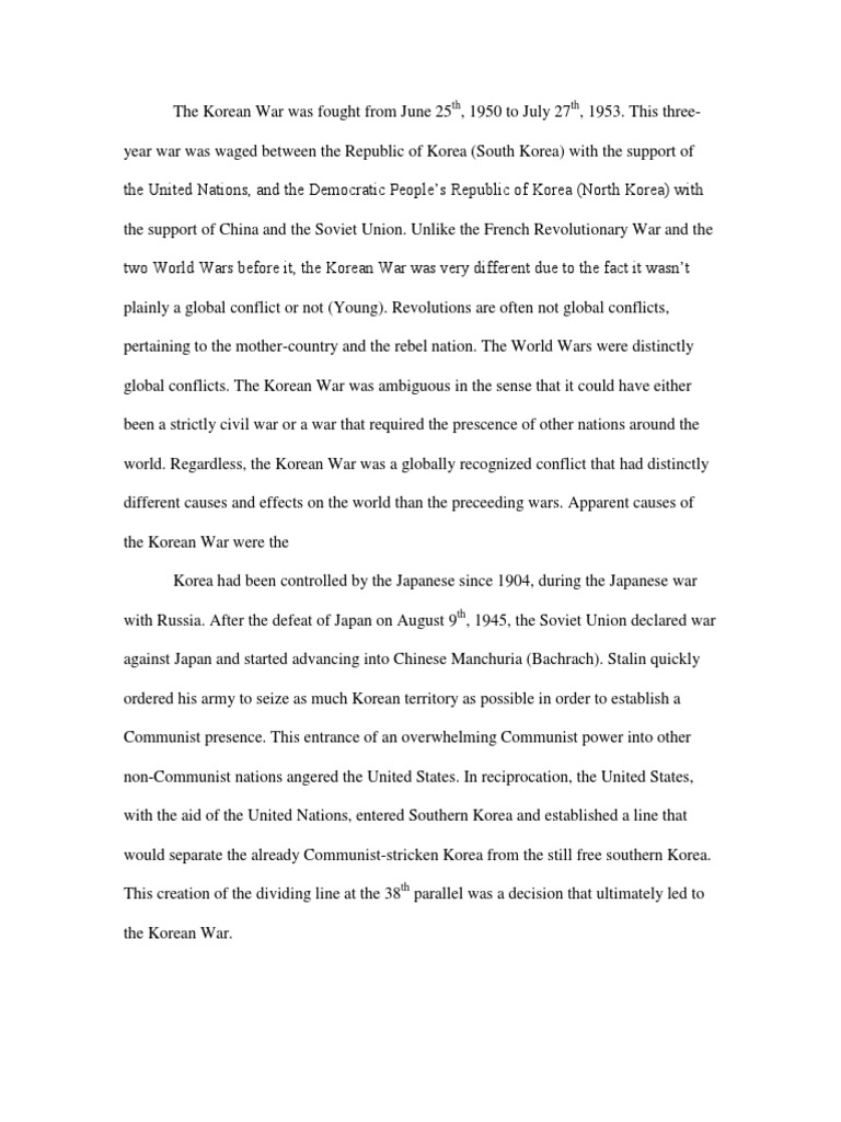 Causes and Effects of the Korean War | PDF | South Korea | World Politics
