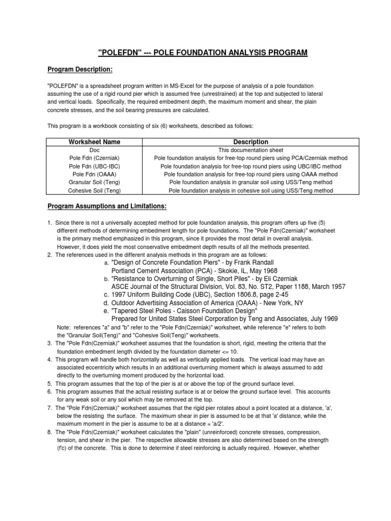 Comprehensive Analysis of Pole Foundation Design Using Multiple ...