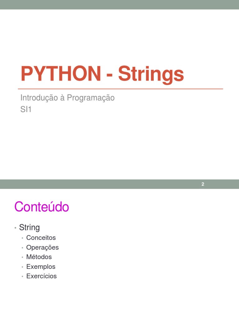06 Python Strings Pdf String Ciência Da Computação Python Linguagem De Programação