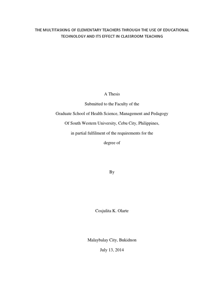 "Tech's Impact on Teacher Multitasking" | PDF | Teachers | Educational ...