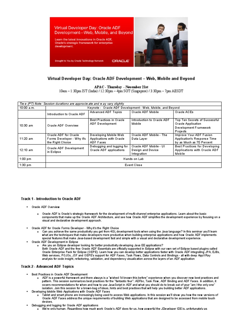 ADF Training | PDF | Eclipse (Software) | Mobile Device