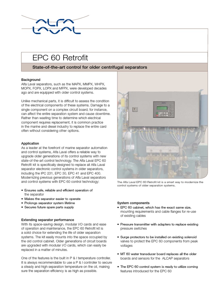 EPC 60 Retrofit Leaflet | PDF | Printed Circuit Board | Control System