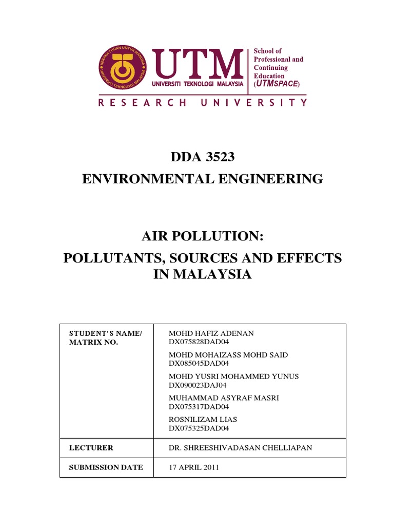 Assignment Environmental Engineering | PDF | Air Pollution | Carbon ...