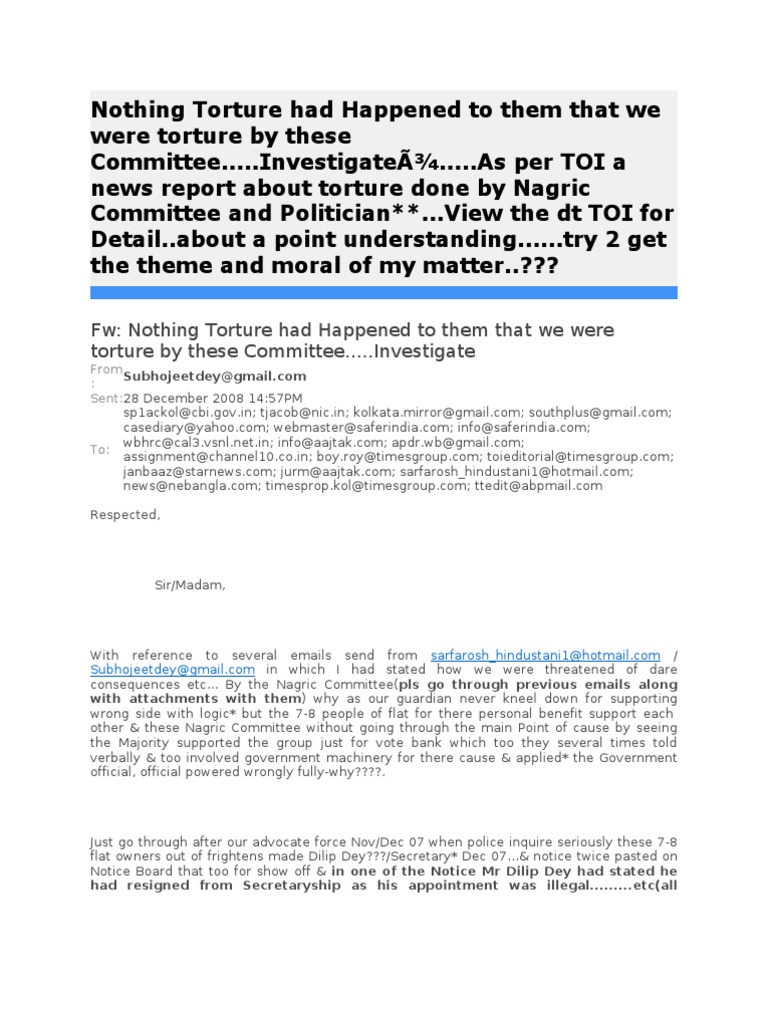 Nothing Torture Had Happened To Them That We Were Torture Pdf Violence