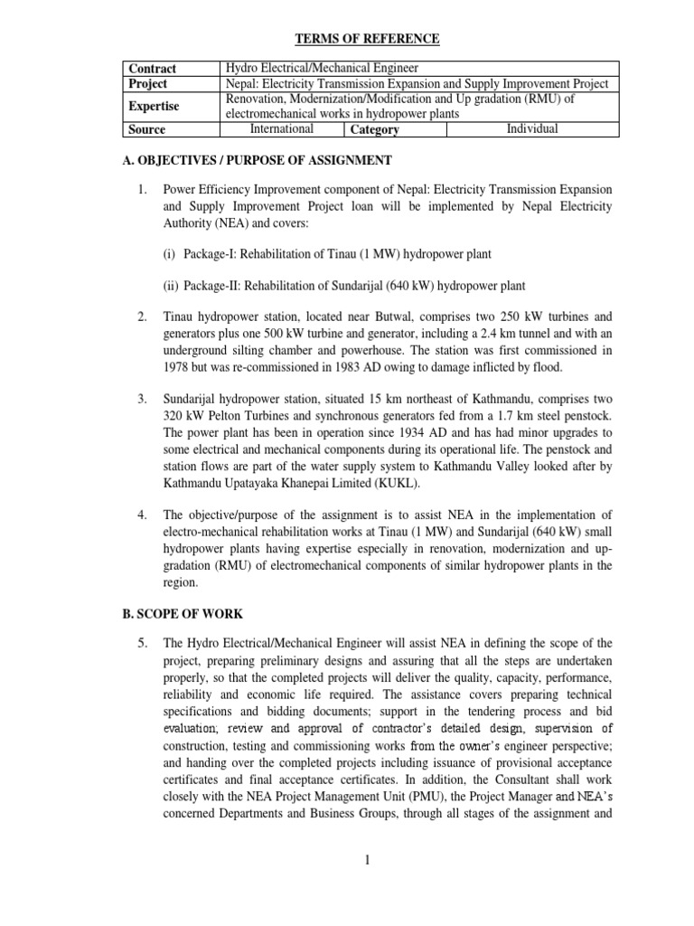 TOR and EOI | PDF | Construction Bidding | Specification (Technical ...