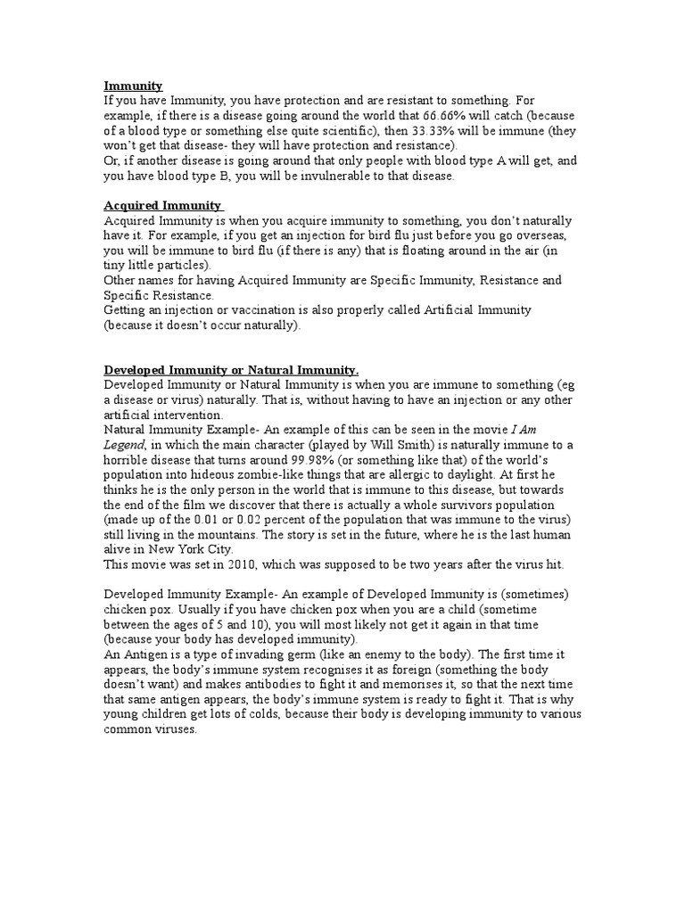 Immunity | PDF | Immunity (Medical) | Antigen