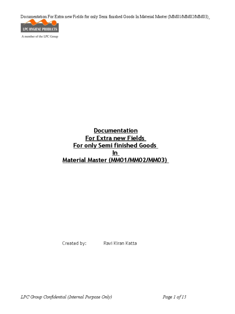 MM01 Adding Extra Fields Documentation | PDF | Documentation | Computer Engineering