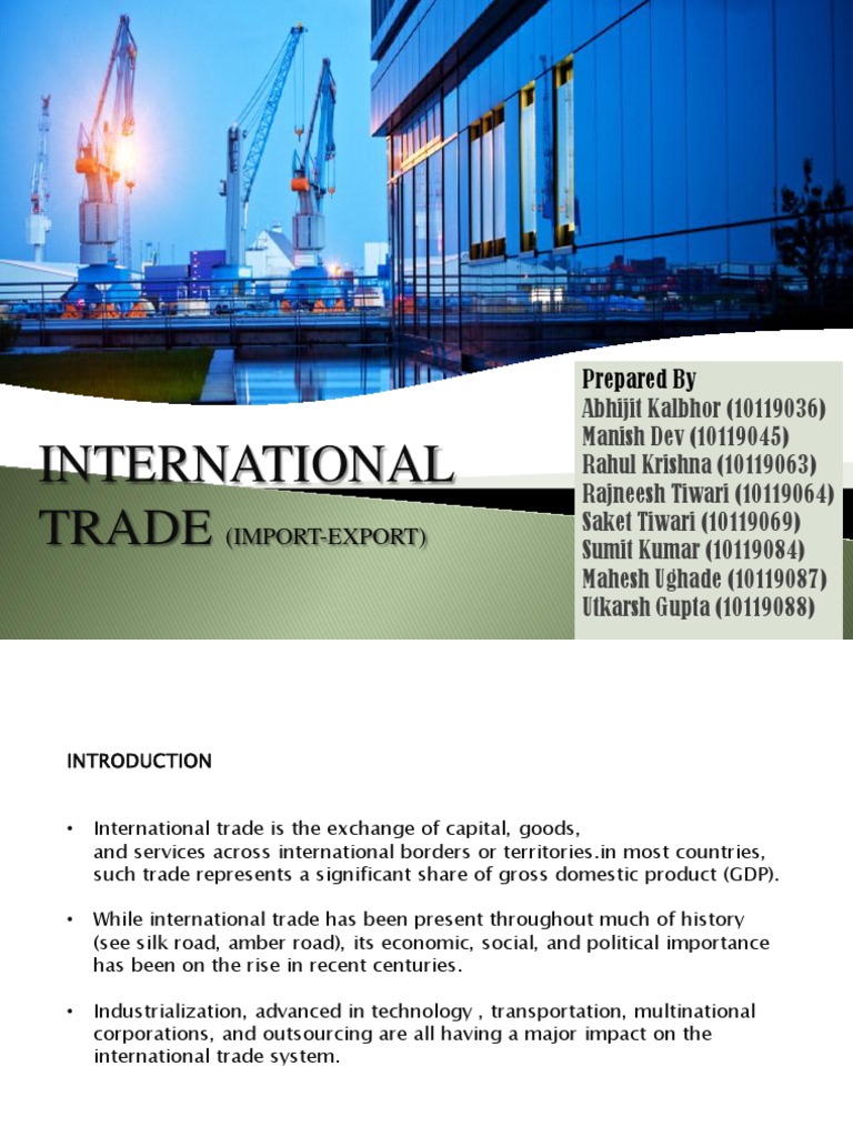 Import Export | PDF | Exports | Trade