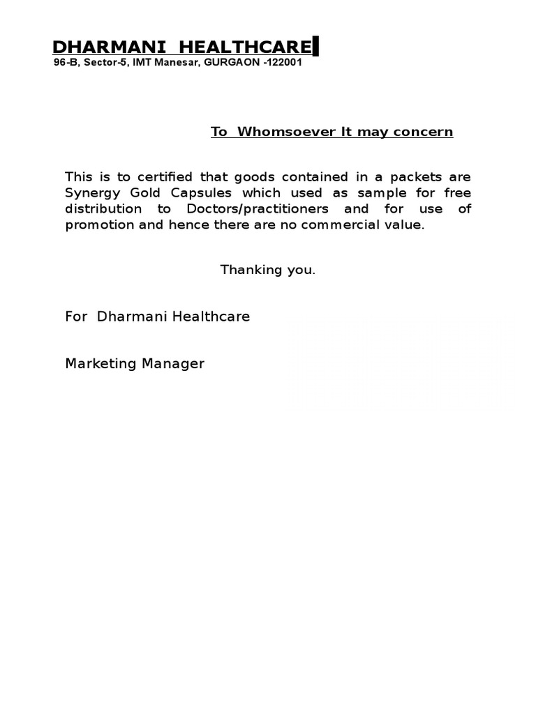 Doctor Sample Distribution Notice | PDF
