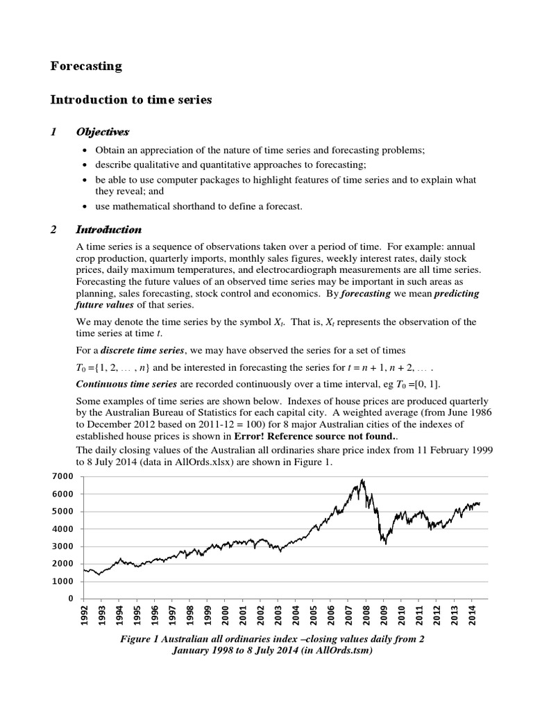 Introduction To Forecasting | PDF | Forecasting | Time Series