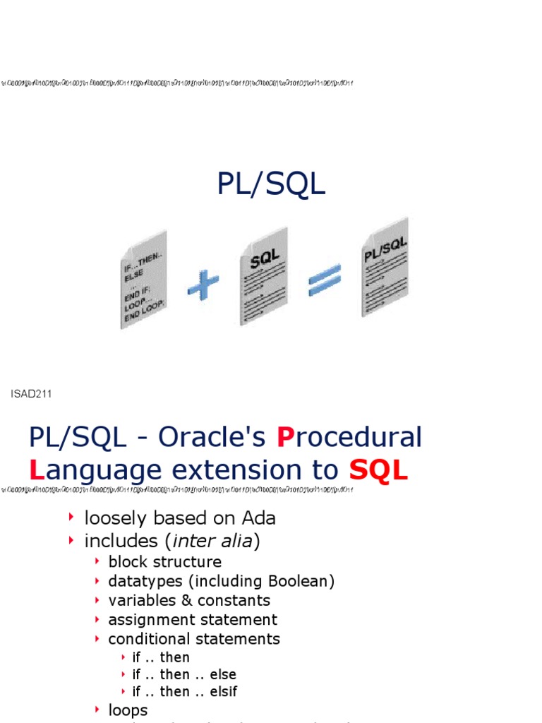 Plsql Oracles Procedural Language Extension To Sql Pdf Plsql Data Management Software