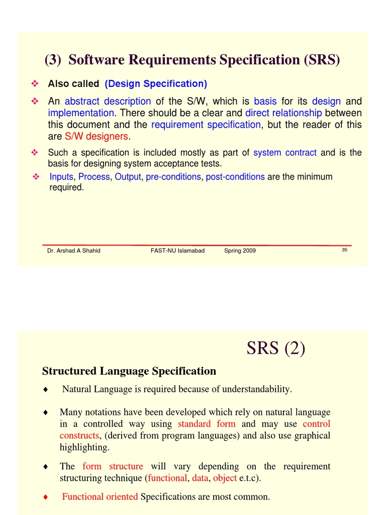Software Requirements Specification Overview | PDF | Specification ...