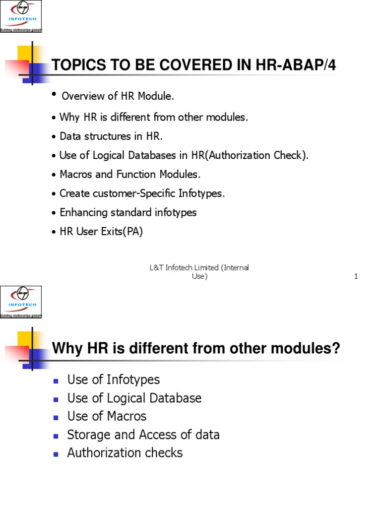 Hr Abap Pdf Information Technology Databases 