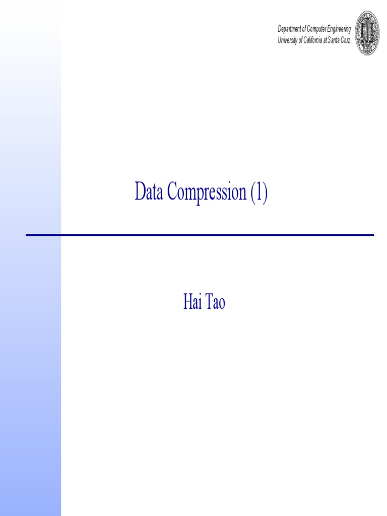 Data Compression (1) : Hai Tao | PDF | Data Compression | Code
