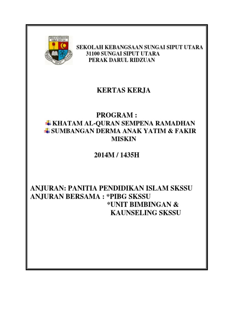 Contoh Kertas Kerja Internship | PDF