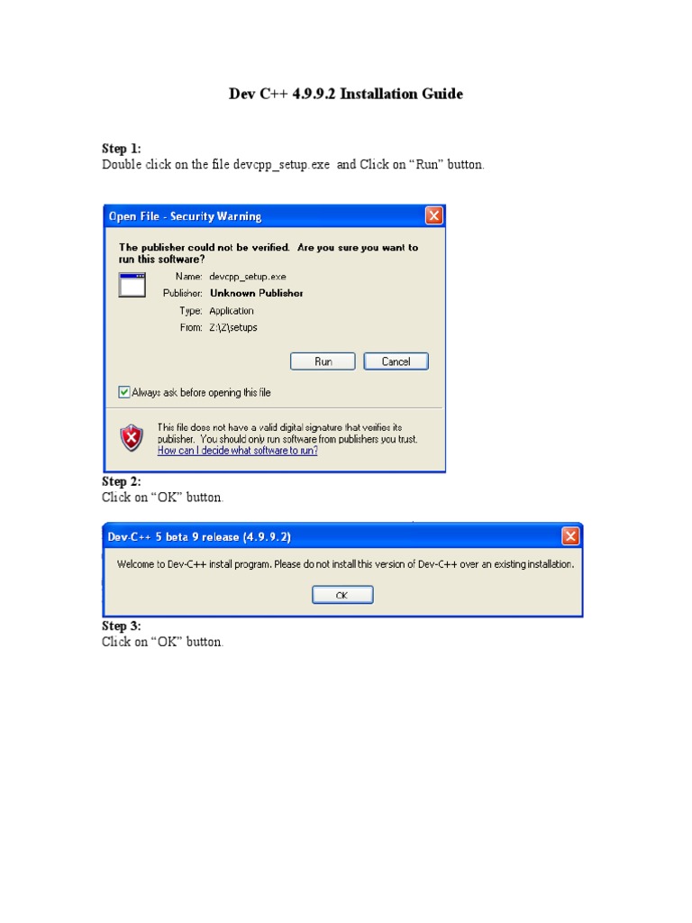 Devcpp Installation Guide | PDF | Career & Growth | Technology ...