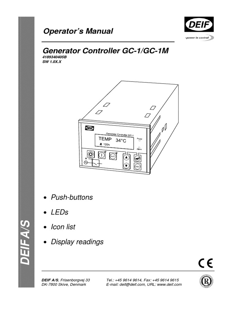 GC-1M Operators Manual | PDF | Turbocharger | Electrical Engineering