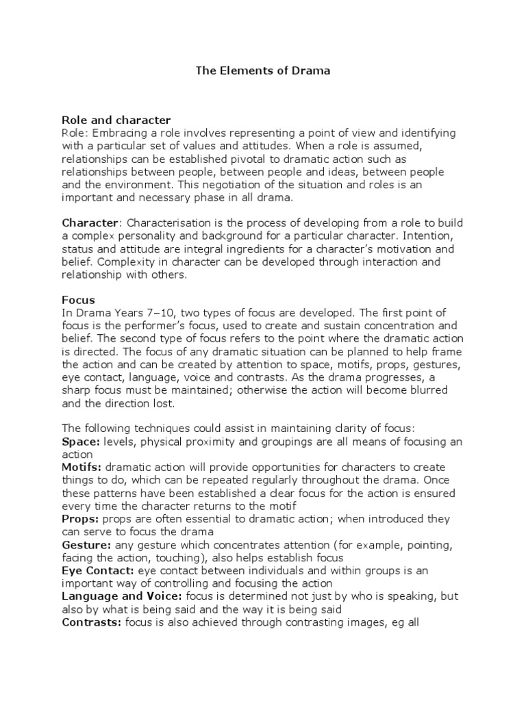 Exploring the Elements of Drama: A Comprehensive Breakdown of the Key ...