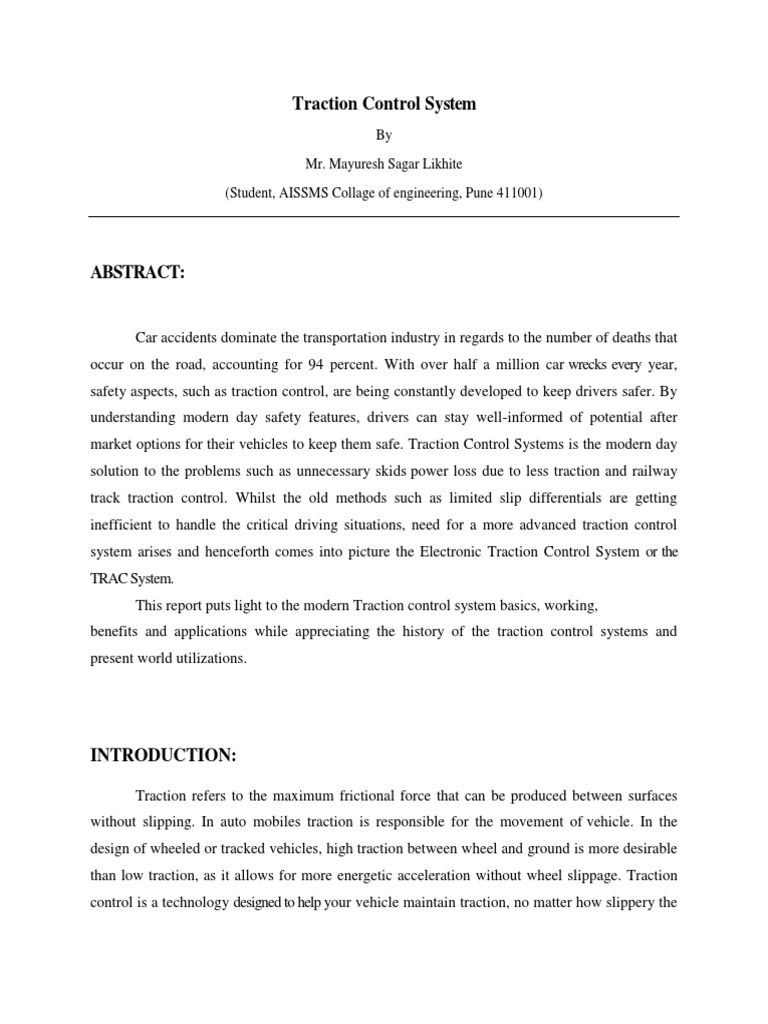 Traction Control System | Download Free PDF | Wheel | Vehicles