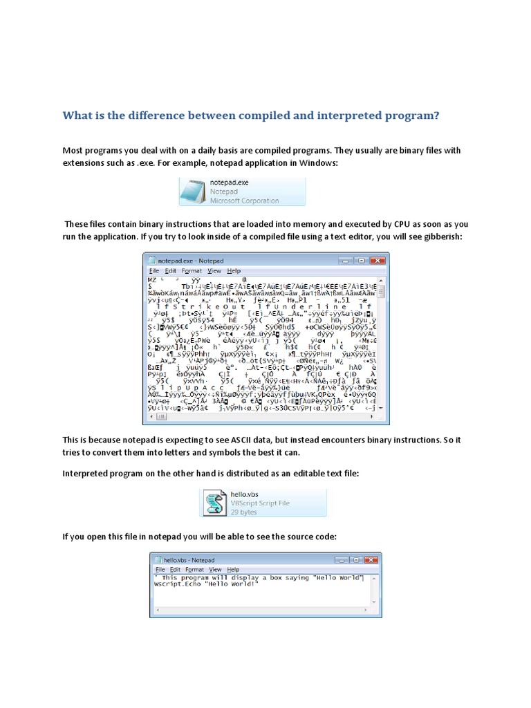 What Is The Difference Between Compiled and Interpreted Program | PDF ...
