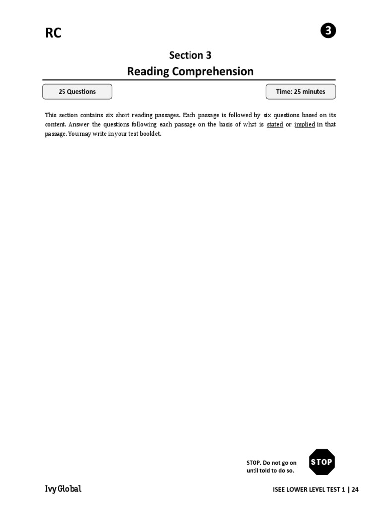 Isee Lower Level Test Reading Comprehension | PDF | Flight | Dinosaurs