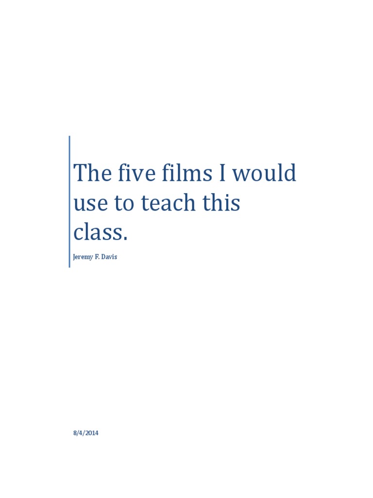 Top 5 Films for Teaching Culture | PDF