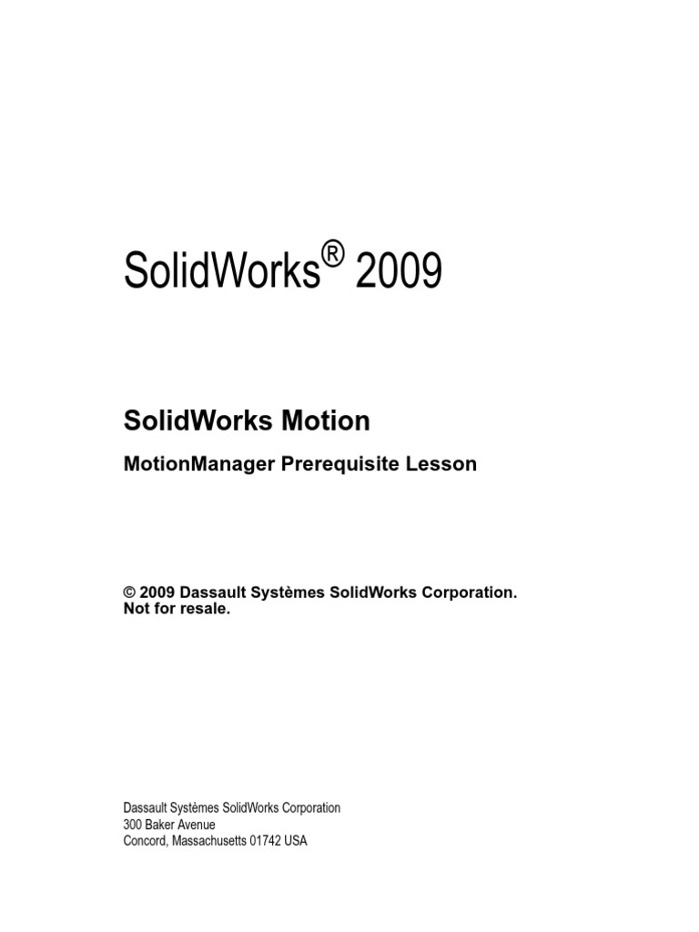 MotionManager Animation Solidworks | PDF | Rotation Around A Fixed Axis ...