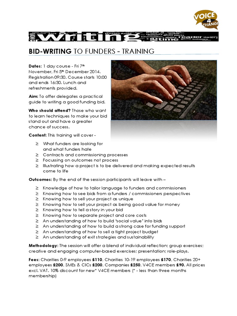 Bid Writing Training | PDF
