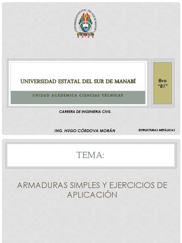 Armaduras Simples y Ejercicios Aplicados | PDF | Puente | Fuerza