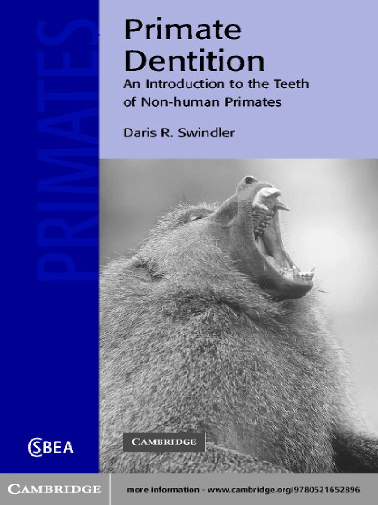 Primate Dentition An Introduction To The Teeth of Non Human Primates ...