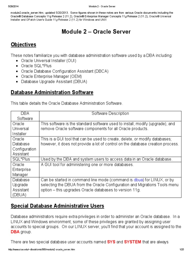 Module 2 Oracle Server Download Free Pdf Oracle Database Installation Computer Programs
