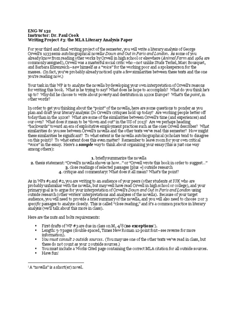 Specific Passages To Analyze Closely. This Is Called "Close Reading ...